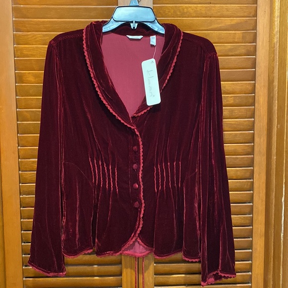 kleen | Jackets & Coats | Kleen Red Velvet Jacket Nwt | Poshmark